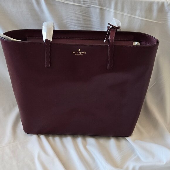 kate spade | Bags | Kate Spade Janie Medium Tote In Cherrywood Wine | Poshmark
